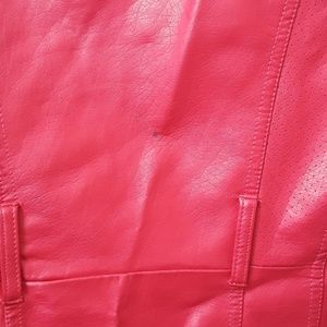 Guess | Jackets & Coats | Guess Red Faux Leather Jacket | Poshmark